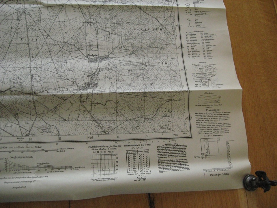 altes Messtischblatt Nr. 4146 Dahme von 1942 Rosenthal Ihlow Kolpien ...