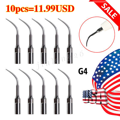 1-10 G4 Dental Ultrasonic Piezo Scaler Insert Tips Fit EMS WOODPECKER Handpiece | eBay