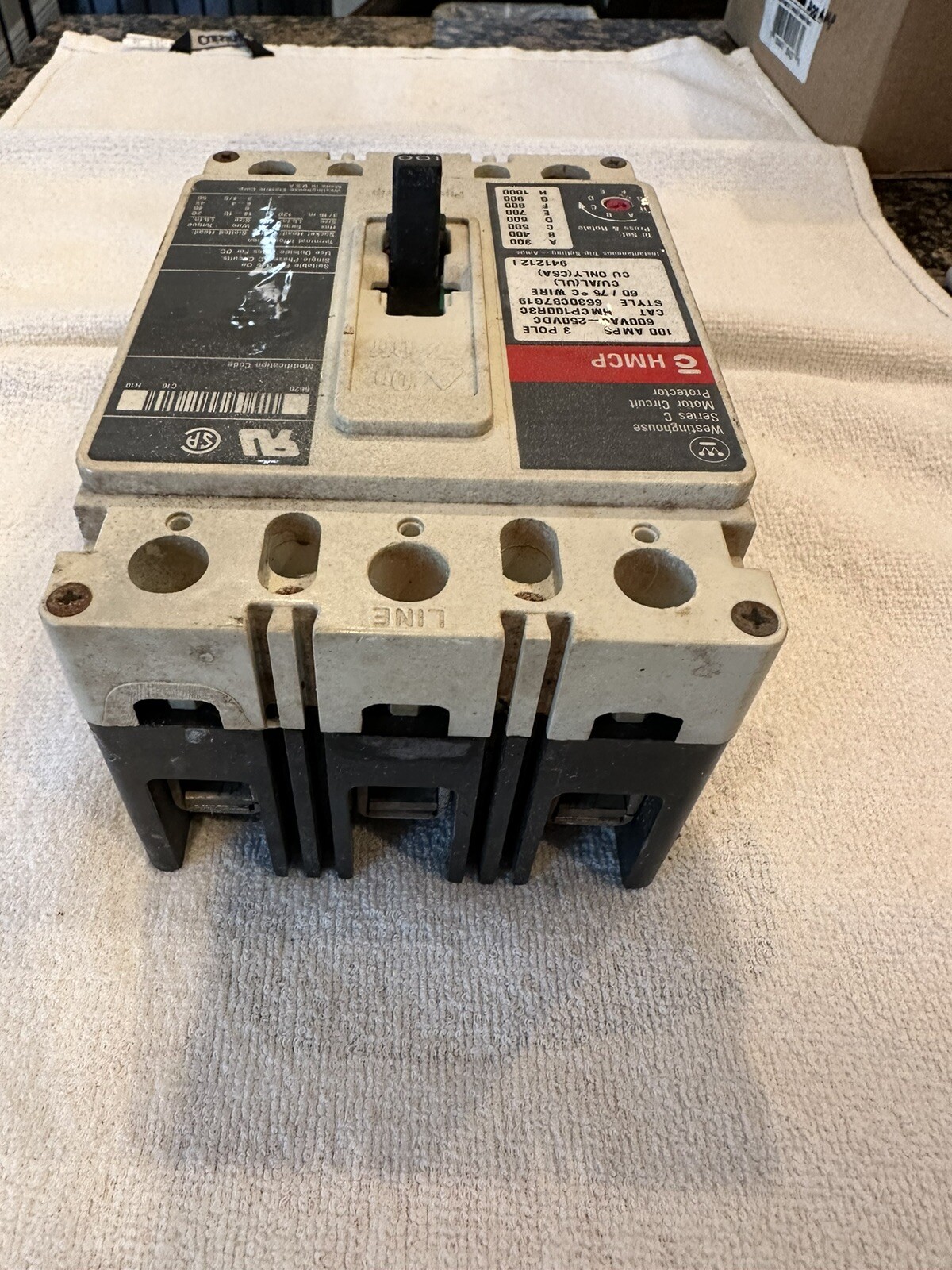 eaton 100 amp 3 phase breaker HMCP100R3C | eBay