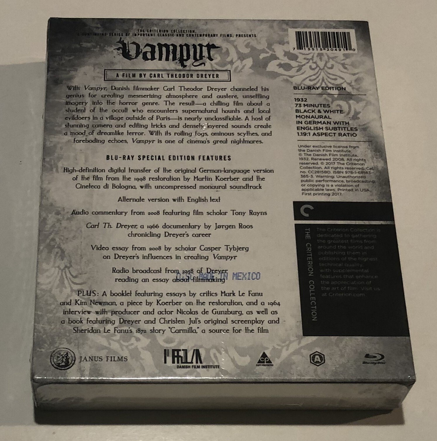 Vampyr (Criterion Collection) (Blu-ray, 1932) for sale online | eBay
