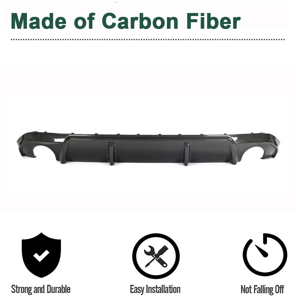 Fits BMW G26 M440i 440i 430i 2021UP REAL CARBON Rear Bumper Diffuser ...