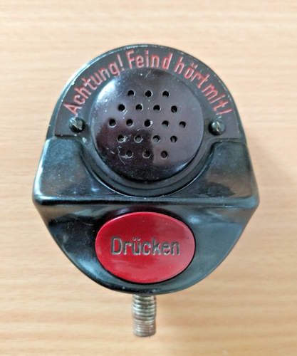 German WW2 microphone "Feind hört mit" The enemy is listening. | eBay