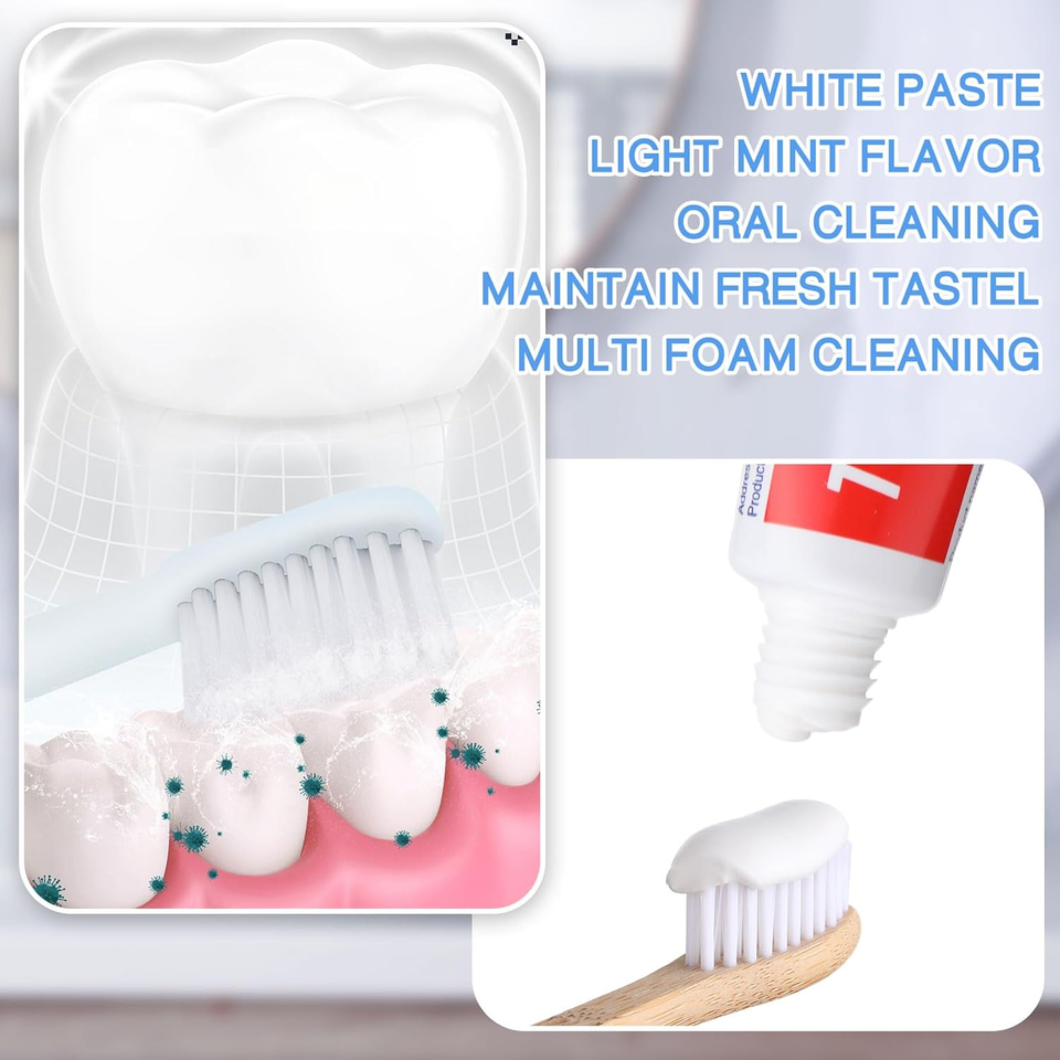 50Pc 0.85Oz Mini Toothpaste Bulk Travel Size, Regular Mint, Freshens ...