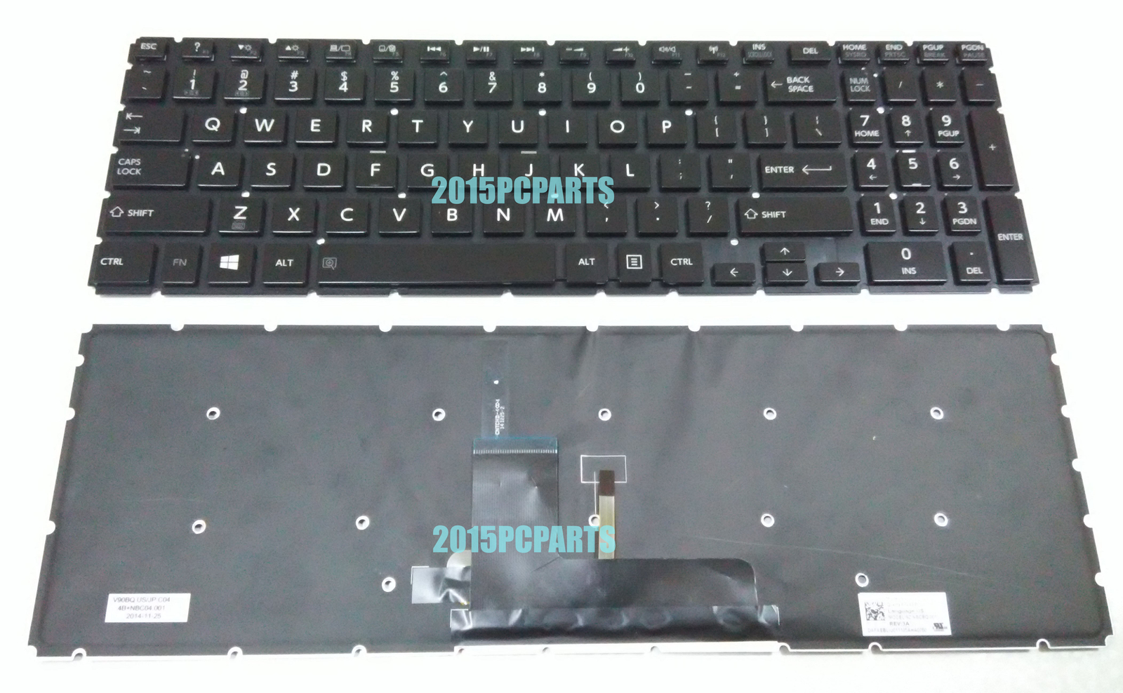 New for Toshiba Satellite L70-C L75-C P50-C P55-C P55W-C Keyboard US ...