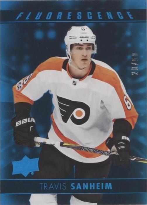 2017-18 Upper Deck - Fluorescence Travis Sanheim #F-10 Blue /50 (RC ...