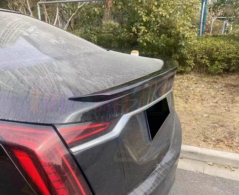 Glossy Black Rear Spoiler Tail Trunk Spoiler Wing For Cadillac CT6 2019 ...