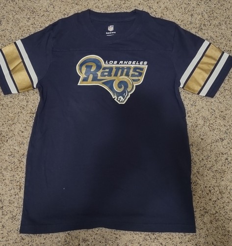 Los Angeles Rams Short Sleeve Shirt YOUTH NFL blue gold t-shirt Medium ...