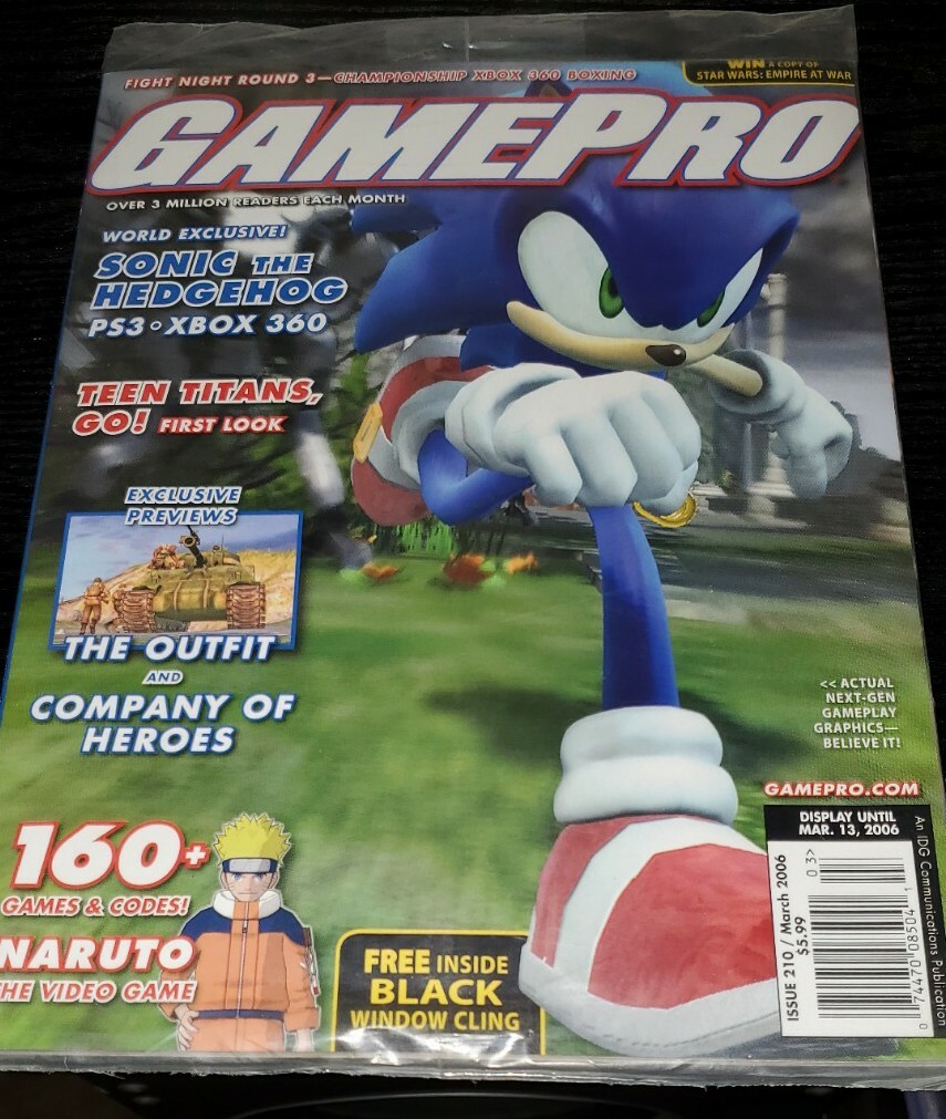 Gamepro Magazine sonic the hedgehog Cover Sega classic game RARE OOP ...