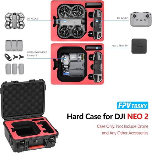 NEO 2 Case, Waterproof Hard Case for DJI NEO 2 Fly More Combo ...