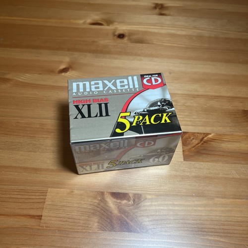 5 Pack Maxell High Bias XLII 60 Minute Blank Audio Cassette Tapes Brand ...