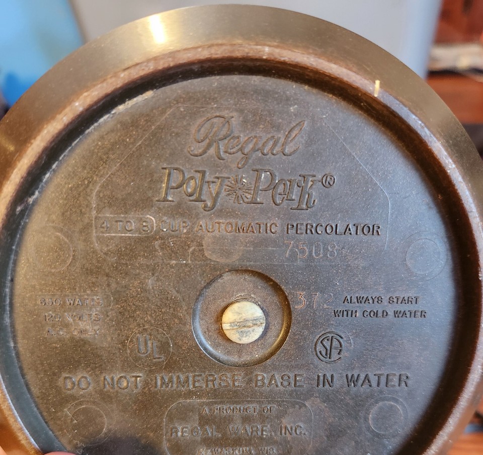 Vintage Regal Poly Perk Percolator Atomic Starburst Green 4-8 Cup | eBay