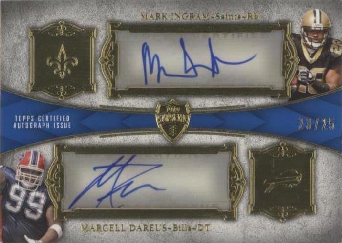 2011 Topps Supreme - Dual Autograph Mark Ingram, Marcell Dareus #SDA-ID ...