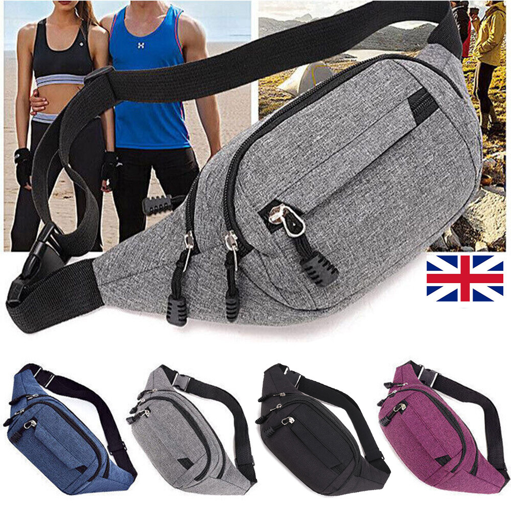 Water Resistant Large Bum Bag Travel Waist Fanny Pack Money Hiking ...