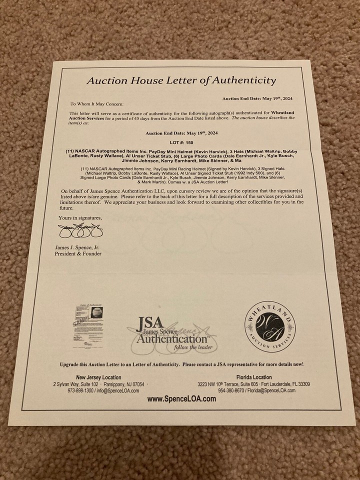 Mike Skinner Signed Autographed 8x10 Photo Card NASCAR JSA #31 Lowe's ...