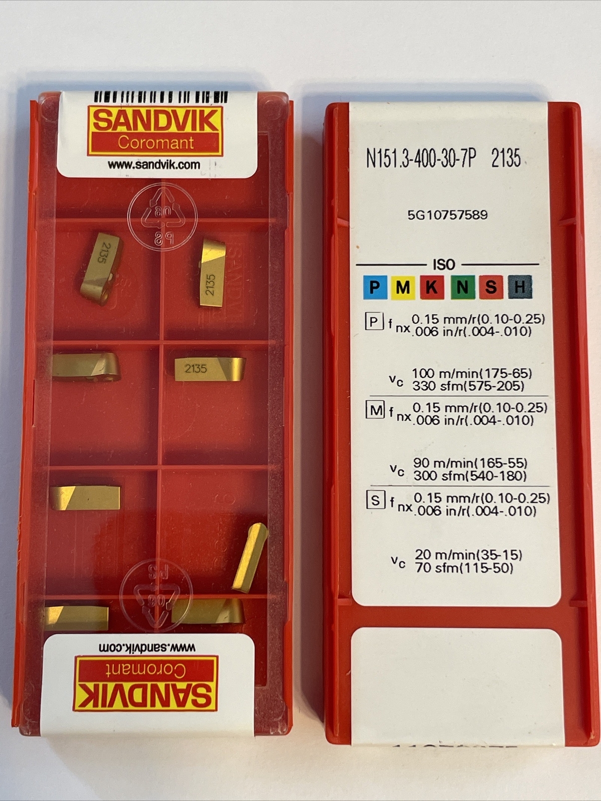 N151.3-400-30-7P 2135 SANDVIK 4mm CARBIDE GROOVING INSERTS 10pcs VAT ...