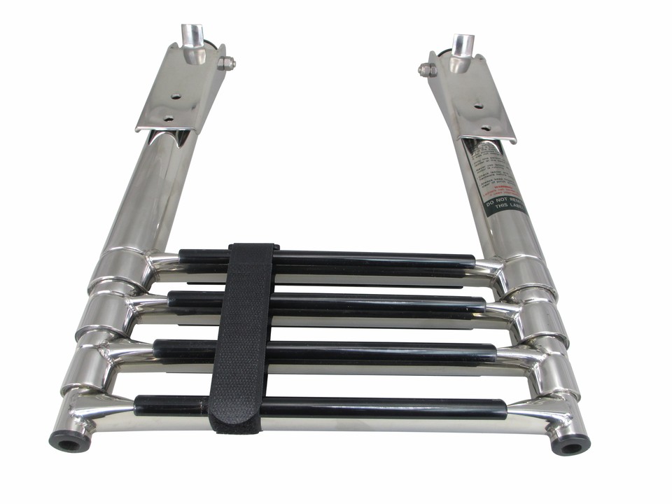 #MARINE BOAT STAINLESS STEEL 4 STEP TELESCOPIC LADDER SWIM STEP OVER ...