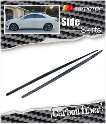 Carbon Fiber Side Skirt Rocker Panel Cover fits Mercedes W117 C117 CLA ...