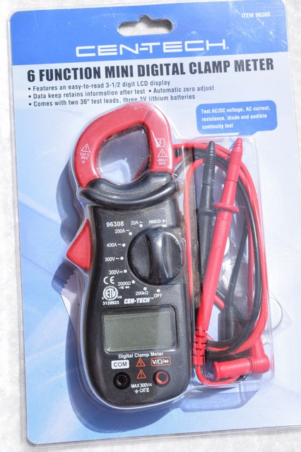 Cen-tech 6 Function Mini Digital Clamp Meter 96308 for sale online | eBay