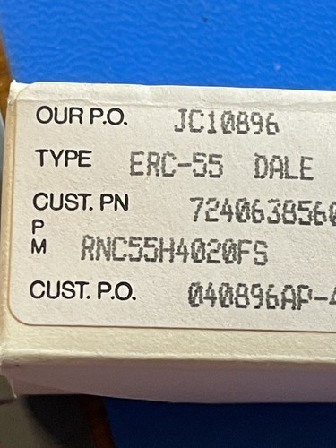 RNC55H4020F RESISTOR METAL FILM 402 Ohm 1% 200v 50ppm (5 PER LOT) | eBay