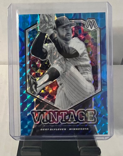 2021 Mosaic Vintage Bert Blyleven Reactive Blue /99 #V11 Twins | eBay