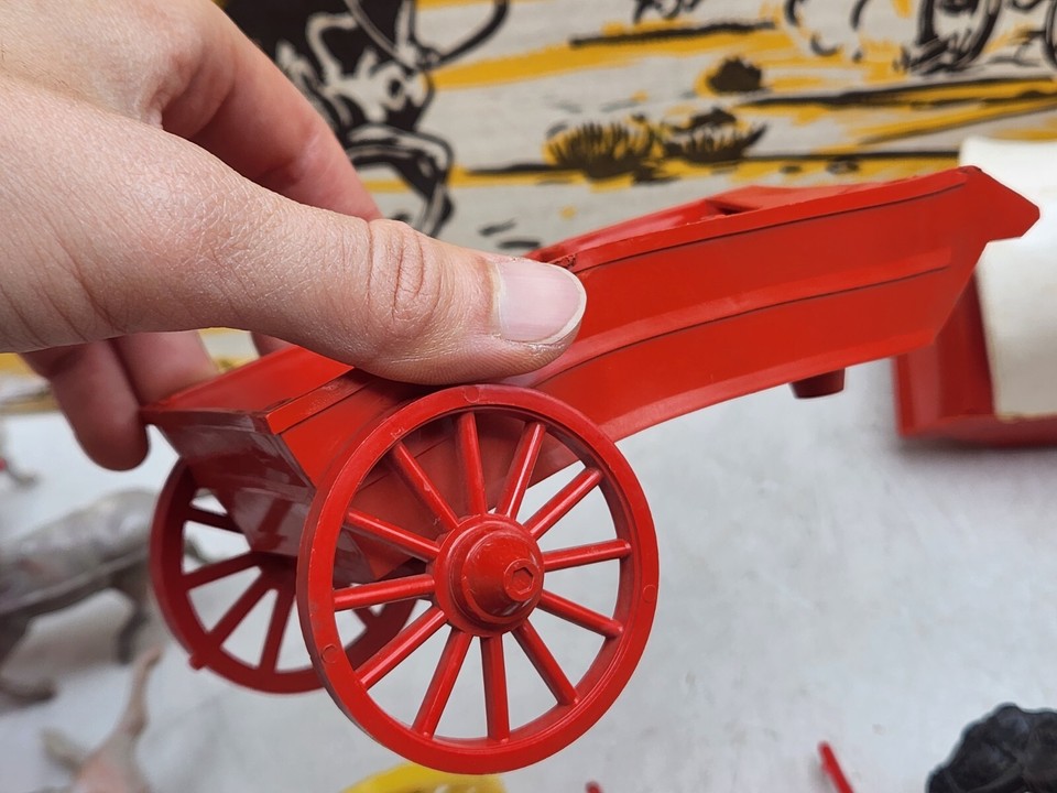 Rel's Kit Carson Western Play Set Plastic Art Toy Horses Cowboys *READ ...