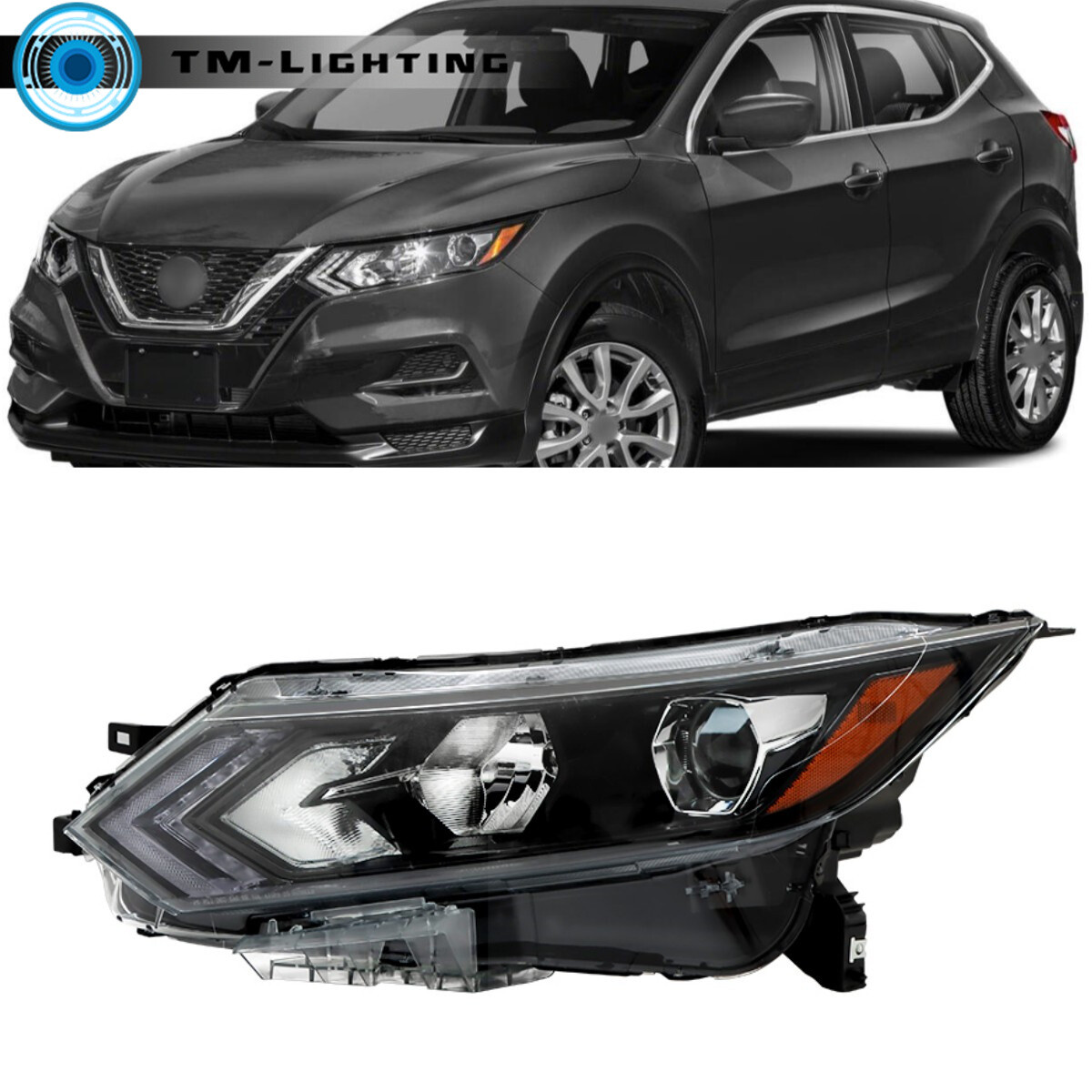 Headlight Driver Side For Nissan Rogue Sport 2020 2021 22 Halogen W/LED ...