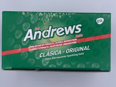 Andrews Salts Original - 12 Sachets for Upset Stomach, Heartburn & Acid ...