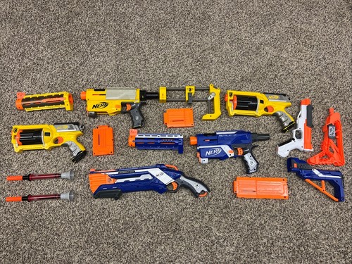 Nerf Gun Bundle Shooters Lot 16 Toys And Accessories | eBay