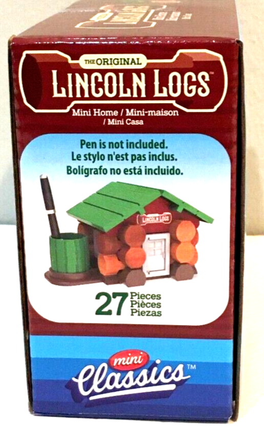 Lincoln Logs Building Set Mini Home 27 PC Mini Classics Real Wood Logs ...