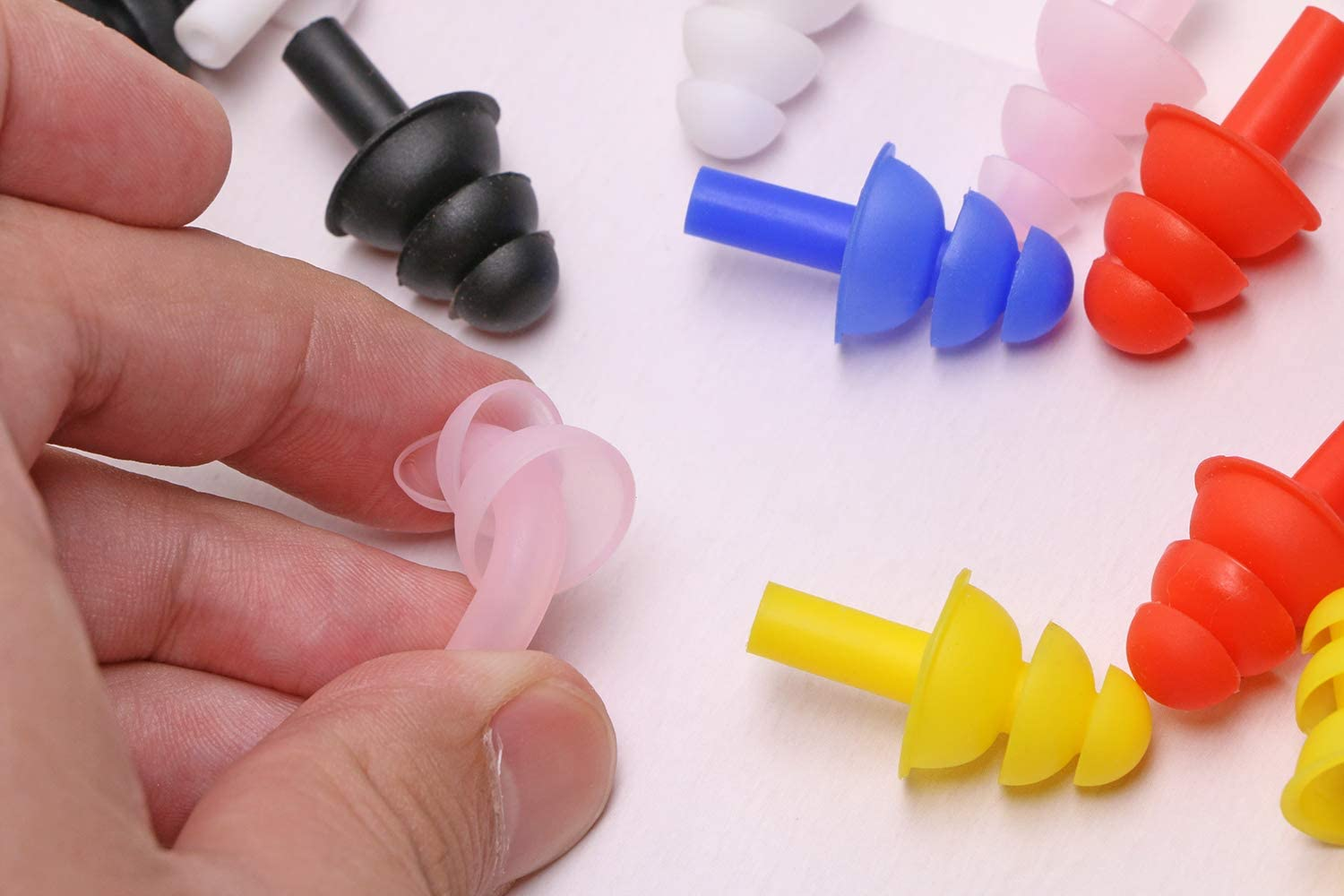 Reusable Soft Flexible Silicone Swimming Ear Plug Waterproof ...