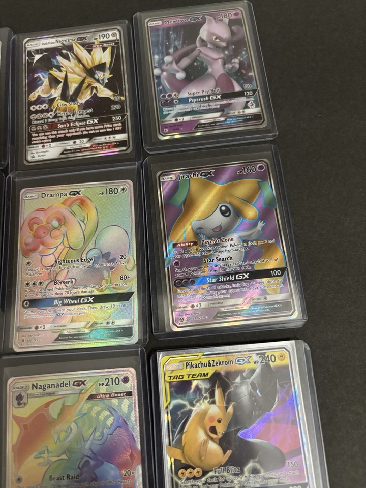 Pokemon TCG GX Holo Collection Mixed 9 Card Lot Charizard Mewtwo ...