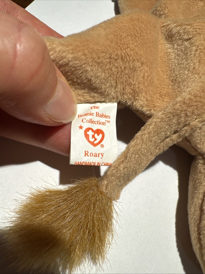 TY Beanie Original Baby 1996 Roary the Lion Cat King 90’s Plush Babies ...