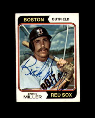 Rick Miller Signed 1974 Topps Boston Red Sox Autograph | eBay