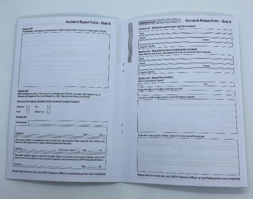 GDPR First Aid Accident Report/Record Book | eBay