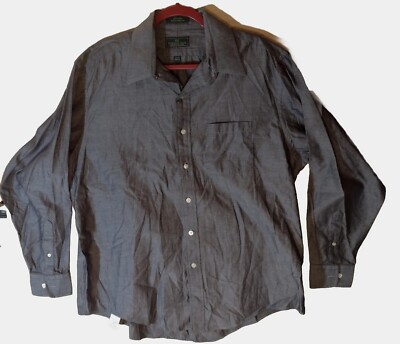 Menswear Embassy Long Sleeve Blue Gray Dress Shirt Size 17.5 - 34/35 | eBay