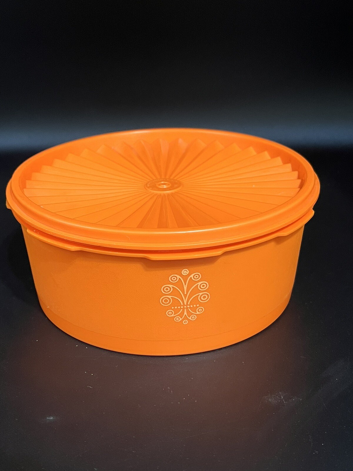 Vintage Orange Tupperware Servalier Container 1204-4 with Sunburst Lid ...