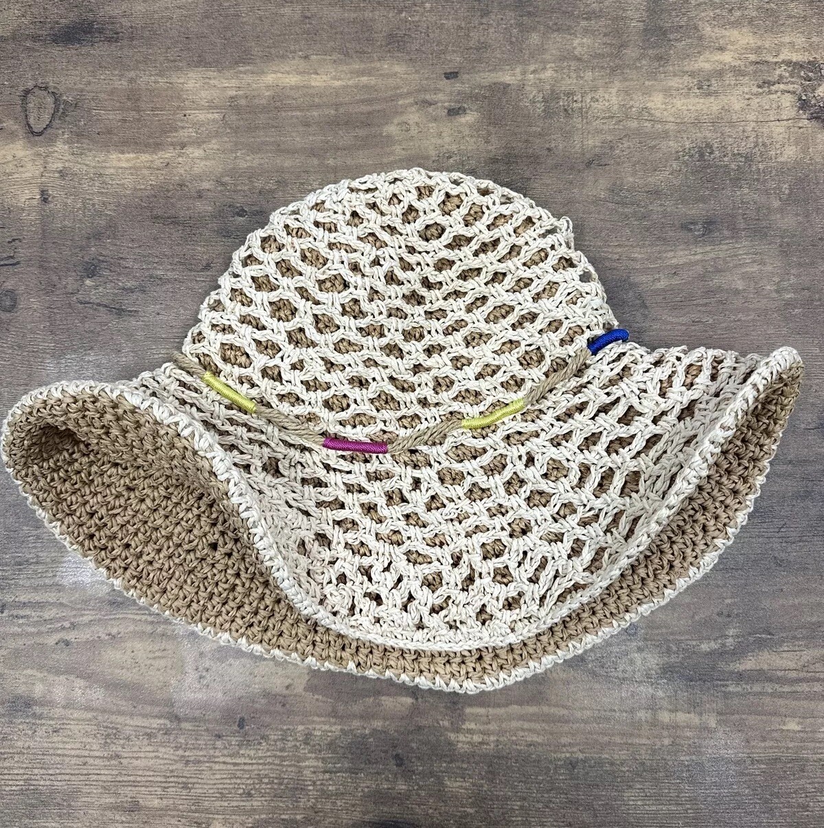 BETSEY JOHNSON Raffia Floppy Sun Hat with Colorful Ra… - Gem