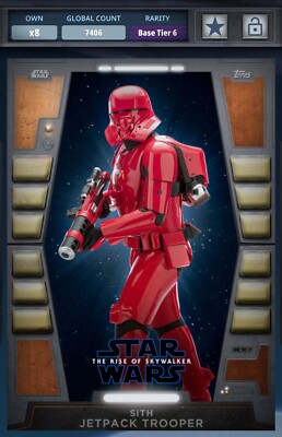 Star Wars Card Trader DIGITAL Bronze 2020 Variant Tier 6 SITH JETPACK TROOPER | eBay
