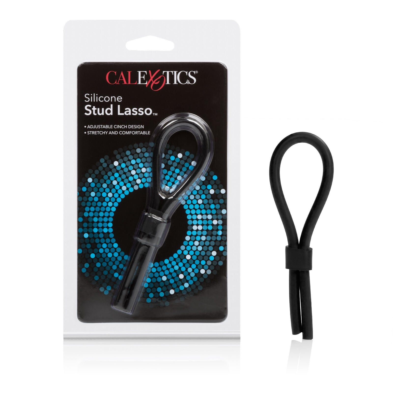 Cal Exotics Silicone Stud Lasso Black - Adj. Cock Enhancer Penis Ring ...