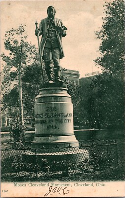 Cleveland Ohio 1920s Postcard Moses Cleveland Monument | eBay