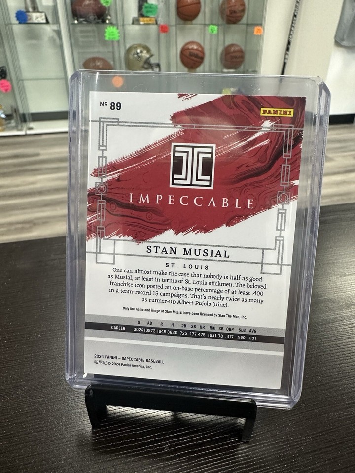 2024 Panini Impeccable Baseball Stan Musial Silver 22/25 #89 JH | eBay