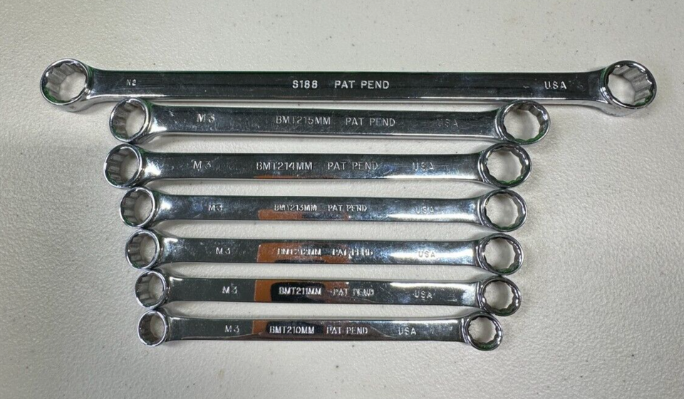 Mac 7Pc Metric Micro Turn Double Box Wrench Set 10mm 11mm 12mm 13mm ...