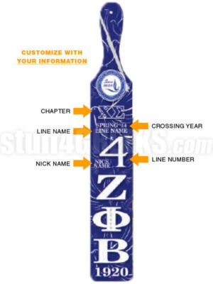 Zeta Phi Beta Sorority Line Name Custom Paddle Line Name Chapter Nick ...