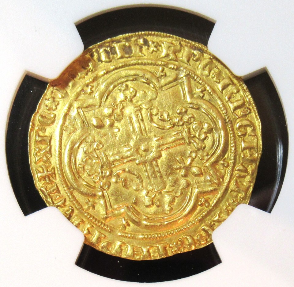France Orange. Raymond IV gold Franc à Pied ND (1335-1393) AU Details ...