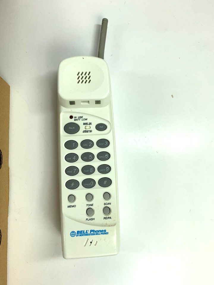 Bell Phones #32525-1 Rare Wireless 25 Channel Cordless Telephone White ...