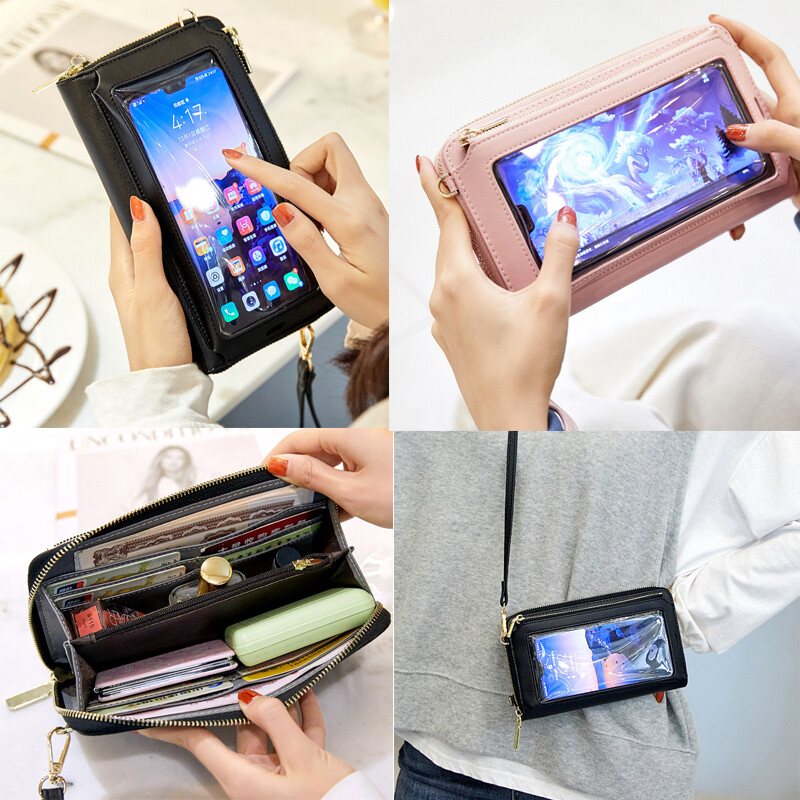 Touch Screen Bag Crossbody Cell Phone Purse Case Shoulder RFID Blocking ...
