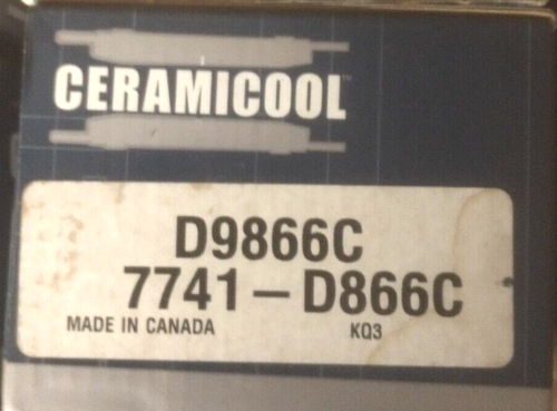 Front Disc Brake Pad Set, Ceramic - Rotex Ceramicool D9866C | eBay