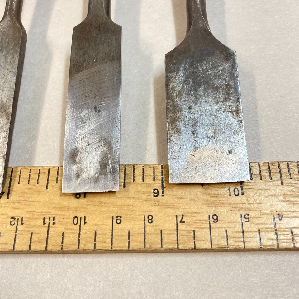 Craftsman Wood Chisel Set 4 Pc 1" 3/4" 1/2" & 1/4" Beveled Edge Plastic ...