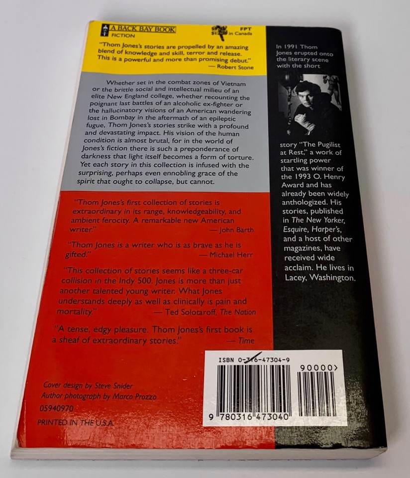 The Pugilist at Rest, Stories, Thom Jones, 1994 Trade Paperback ...