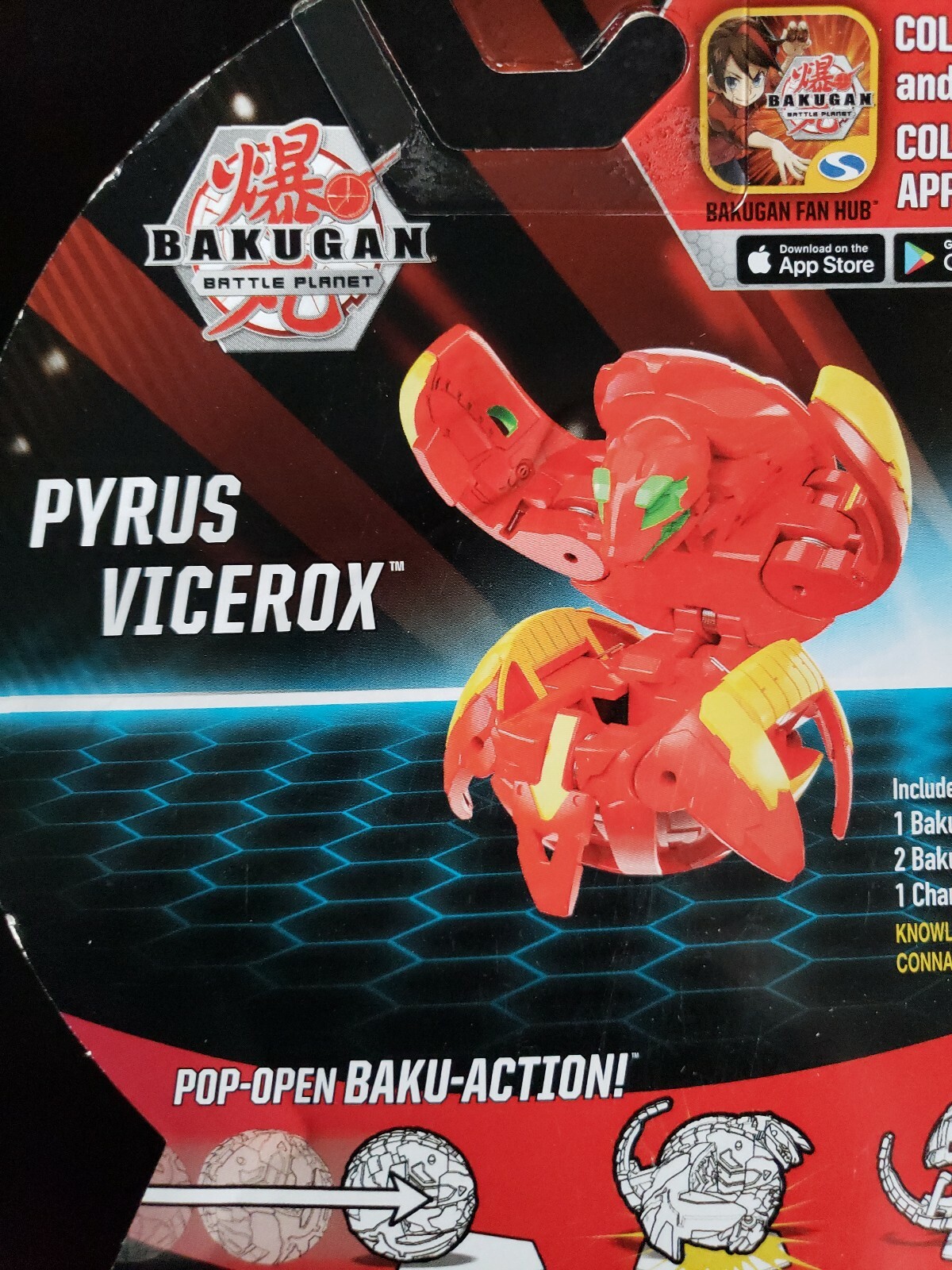 BAKUGAN Battle Brawlers Battle Planet PYRUS VICEROX 2 Bakucores ...